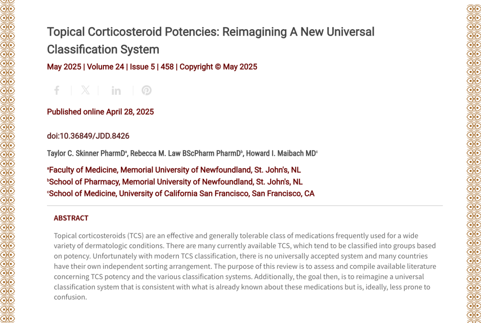 Topical Corticosteroid Potencies: Reimagining A New Universal ...